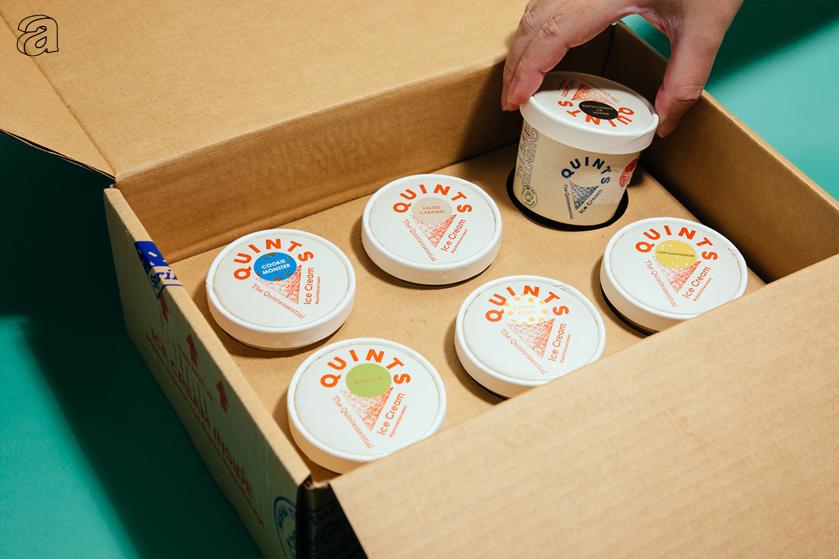 Quints ไอศครีมแฮนด์คราฟต์เครื่องแน่นจากรสชาติในจินตนาการและความทรงจำ